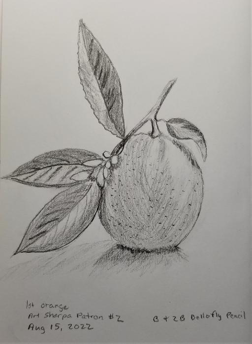 Art Sherpa Patron Drawing Lesson #2 - Orange - Zoie | The Art Sherpa