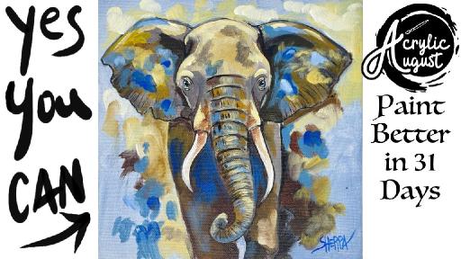 Elephant 🌟🎨 How To Draw And Paint Tutorial For Beginners: Acrylic ...