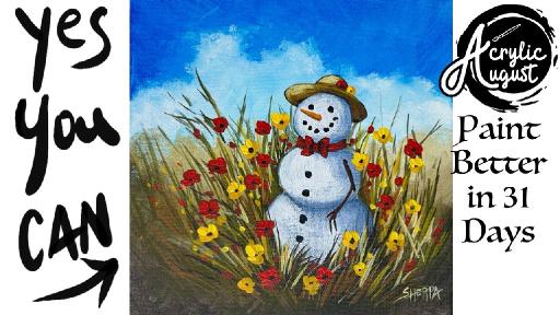Fall Snowman 🌟🎨 How To Draw And Paint Tutorial For Beginners: Acrylic ...