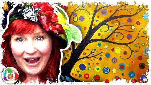 How To Paint | Abstract Bohemian Tree | Acrylic For Beginners - The Art ...