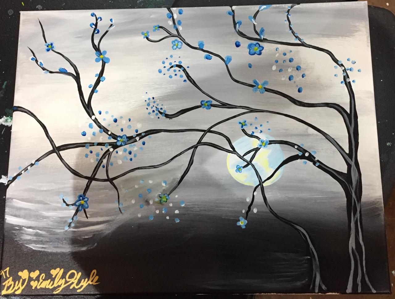 Cherry Blossom Moon - Gallery - Emily.Lyle | The Art Sherpa