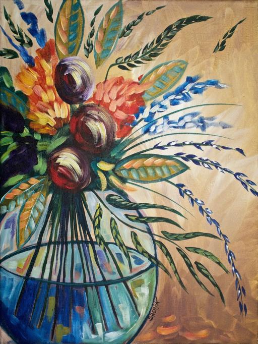 Abstract Flowers In Vase - Gallery - The Art Sherpa Community | The Art ...