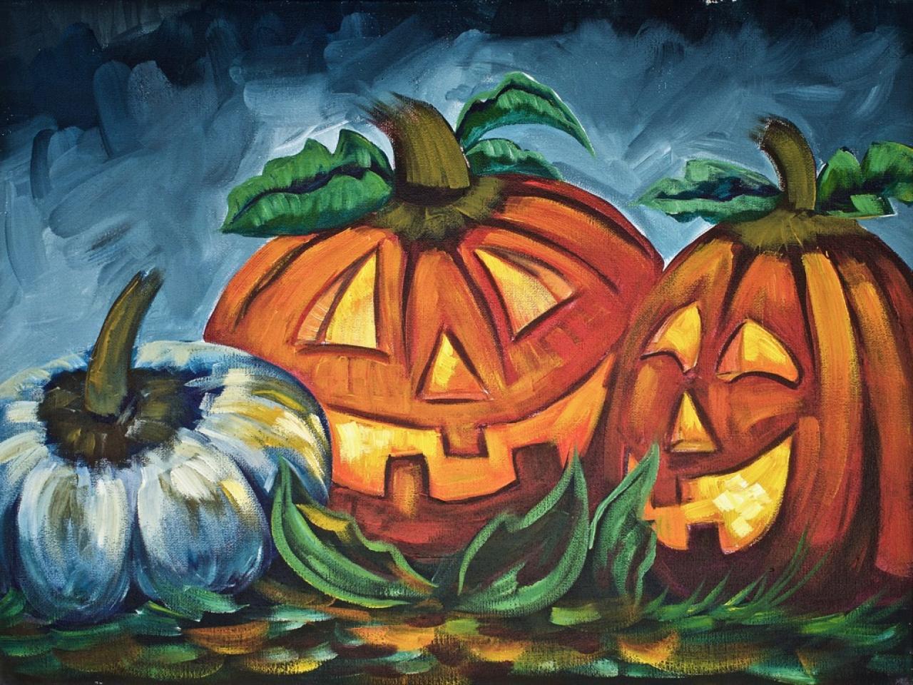 Pumpkins Jack-O-Laterns - Halloween - Gallery - The Art Sherpa ...