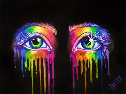 Realistic Rainbow Drip Eyes - Gallery - The Art Sherpa Community | The ...