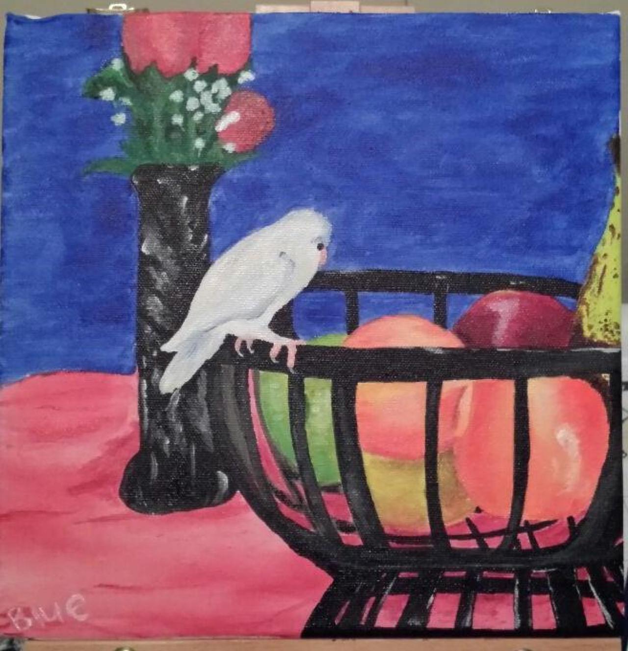 Still Life With bird1 - Gallery - Blue | The Art Sherpa