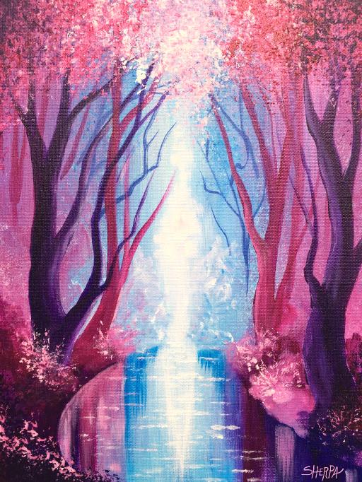 Pink Trees With Reflections The Art Sherpa - Gallery - The Art Sherpa ...