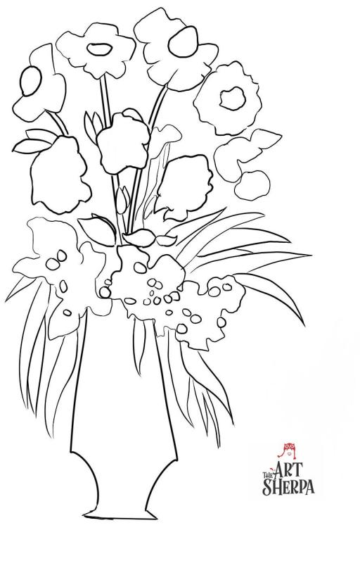 Tall Vase Traceable - Gallery - The Art Sherpa Community | The Art Sherpa