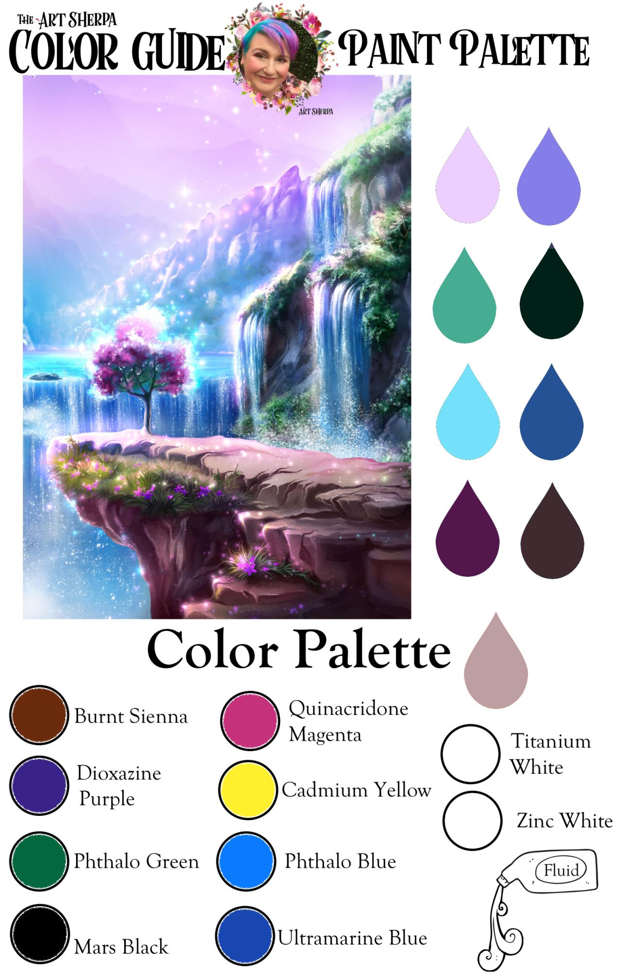 Color Palette Fantasy Waterfall - Gallery - The Art Sherpa Community ...