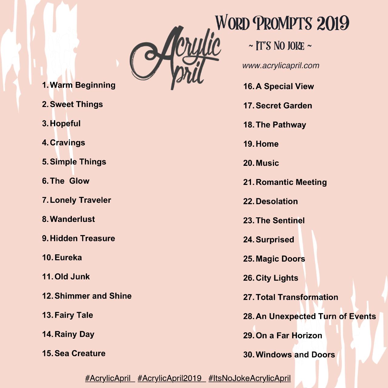 Acrylic April Word Prompts Peach - Gallery - The Art Sherpa Community ...