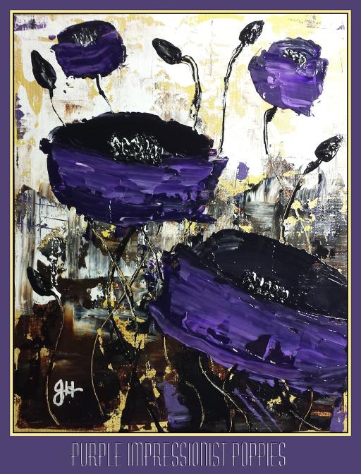 Purple Impressionist Poppies - Gallery - Jaclyn Hughes | The Art Sherpa