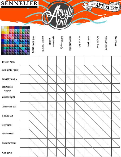 Blank Color Chart 2020 Acrylic April - Gallery - The Art Sherpa ...