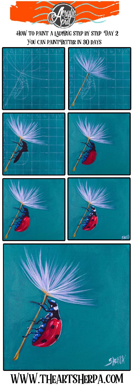 Acrylic April 2020 Step By Step Day 2 - Gallery - The Art Sherpa ...