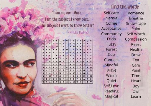 Frida Wordsearch - Gallery - The Art Sherpa Community | The Art Sherpa