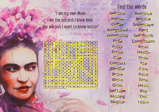 Frida Wordsearch Solution - Gallery - The Art Sherpa Community | The ...