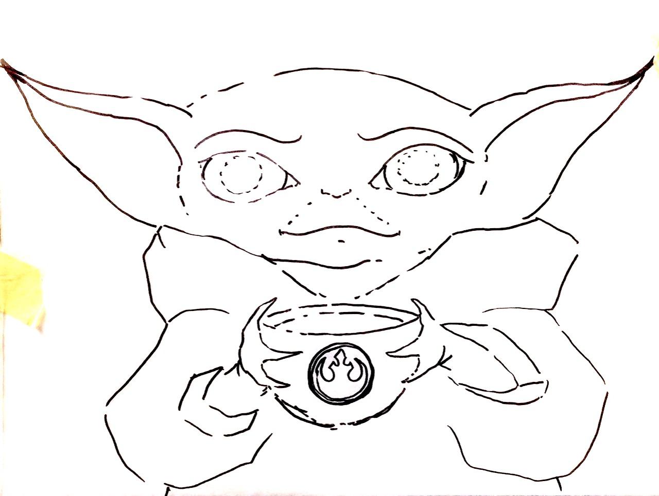 Patrons Exclusive Traceable Baby Yoda - Gallery - The Art Sherpa ...