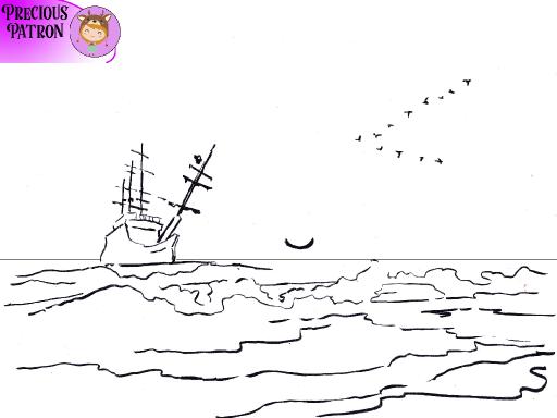 Patrons Exclusive Traceable Sunset Ship - Gallery - The Art Sherpa ...