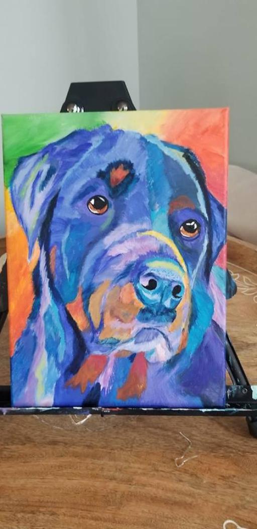 Colorful Black Lab Painting - Gallery - ddc1111 | The Art Sherpa