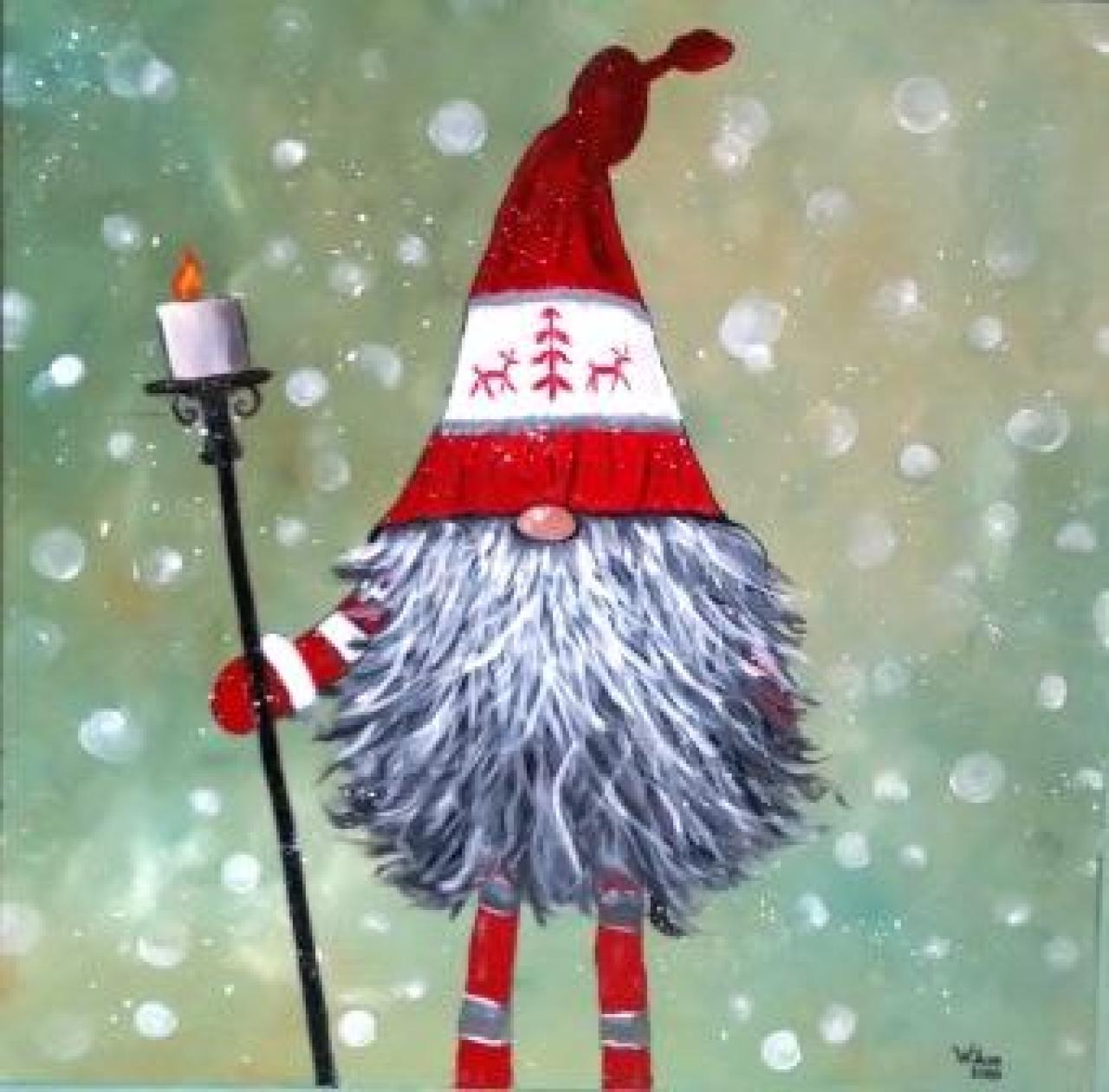 Christmas Gnome - Gallery - Gail Wilson | The Art Sherpa