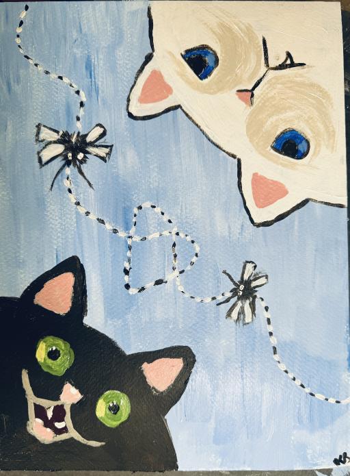 2. Two Funny Cats - Gallery - SpaceKat | The Art Sherpa