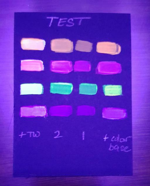 Fluorescent Glow Paint Test - Blacklight - Gallery - Sonia.Marie | The ...