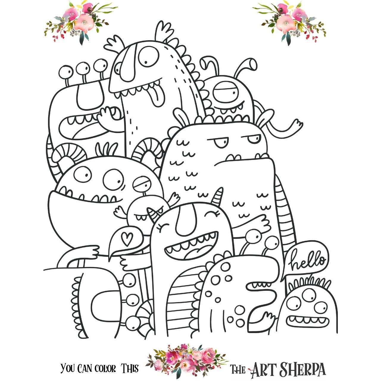 coloring sheets august