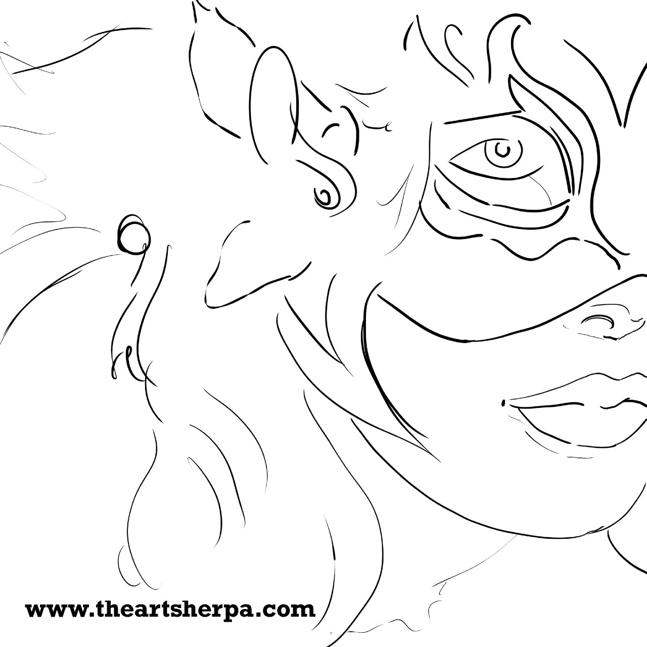 Mardi Gras Carnival Mask Traceable - The Art Sherpa Community | The Art ...