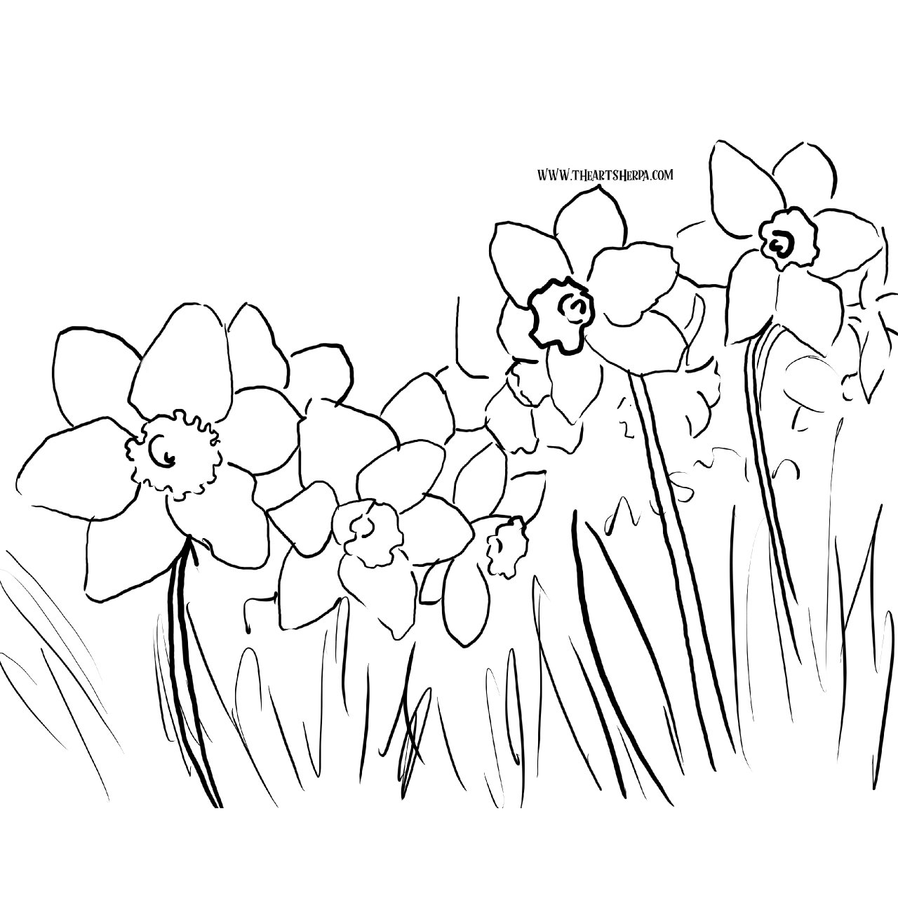 Daffodils Traceable - The Art Sherpa Community | The Art Sherpa