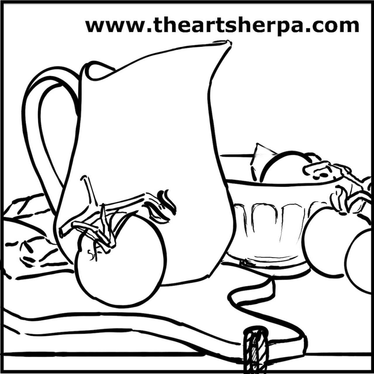 Still Life Tomato Pitcher - Traceable - The Art Sherpa Community | The ...