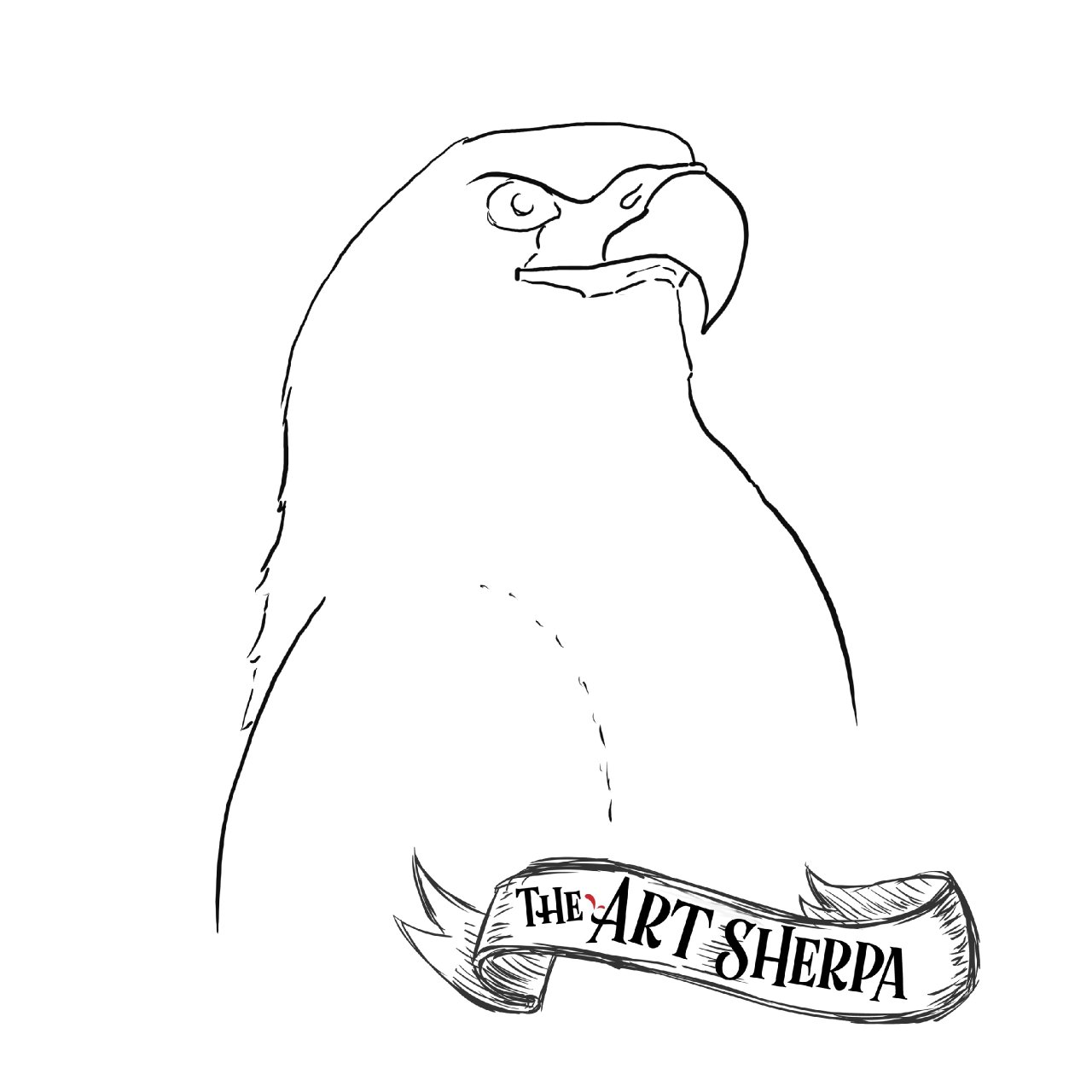 Watercolor Eagle Traceable - The Art Sherpa Community | The Art Sherpa