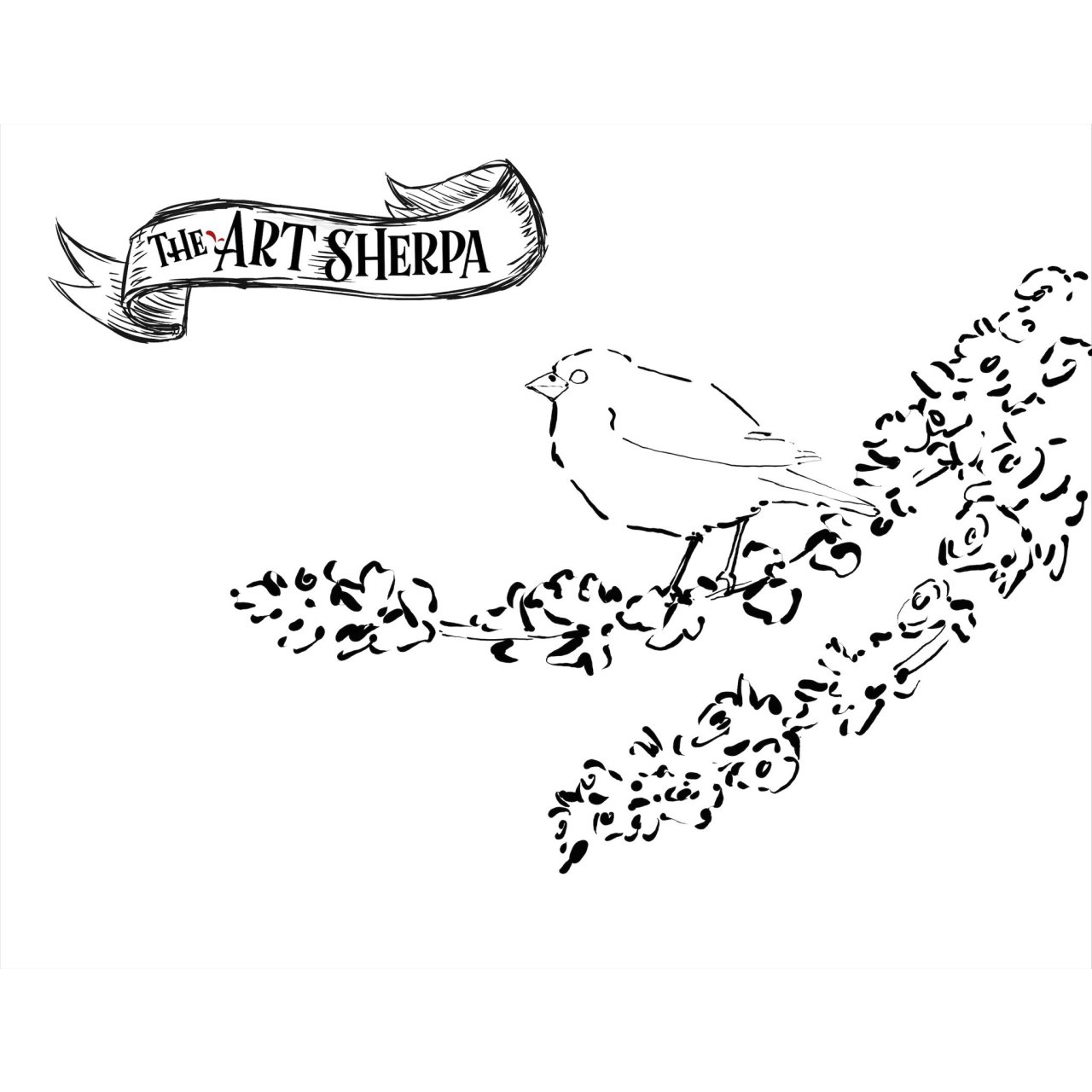 Blue Robin On A Branch - The Art Sherpa Community | The Art Sherpa