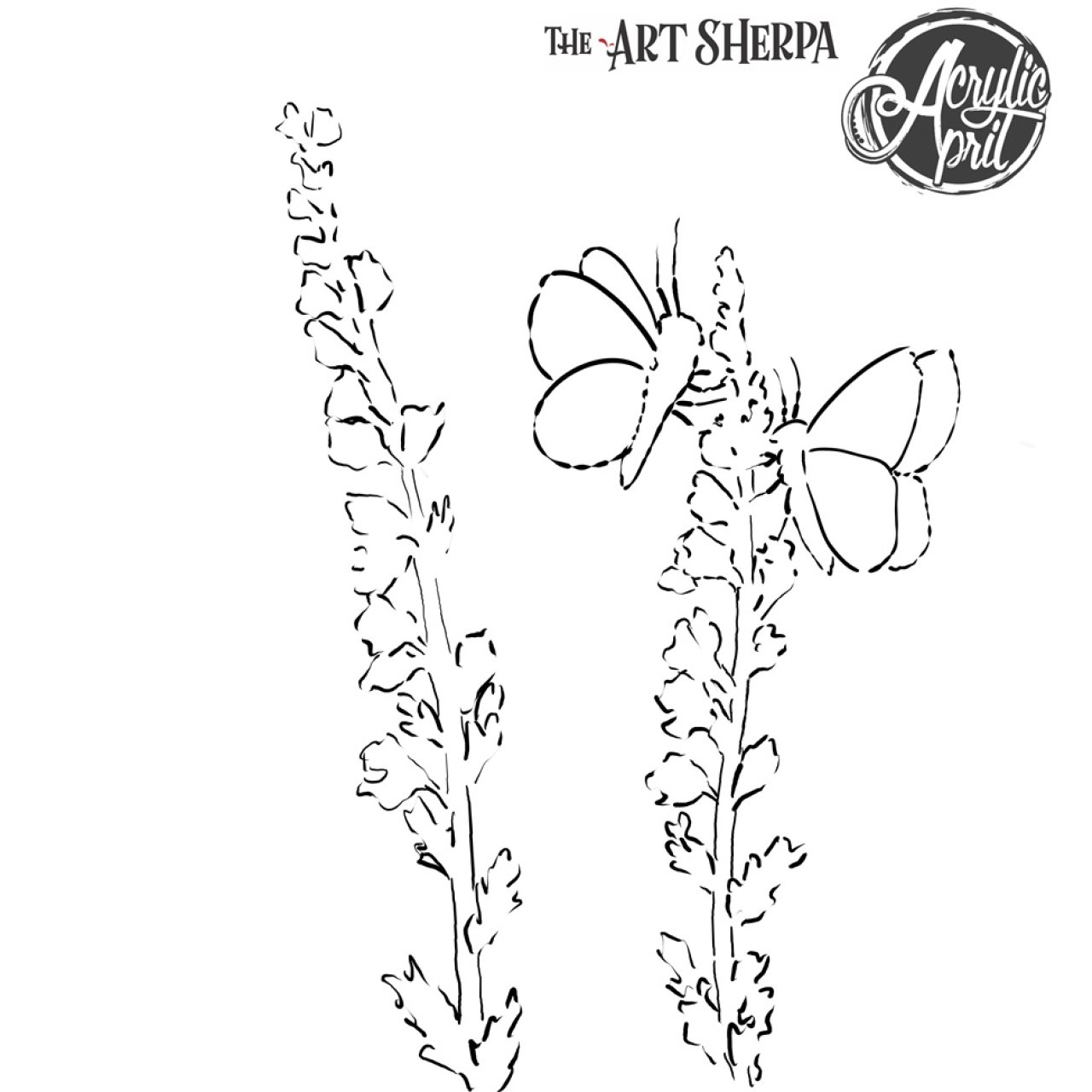 Lavender And Butterflies Traceable/Acrylic April 2022 Day 1 - The Art ...