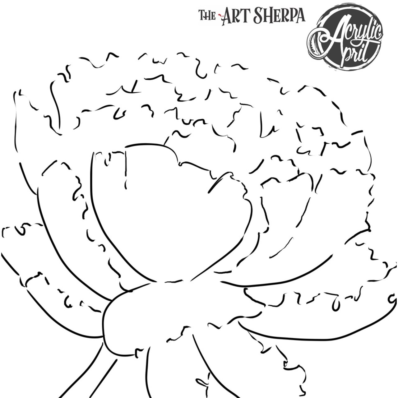 White Peony Traceable / acrylicapril2022 Day 2 - The Art Sherpa ...