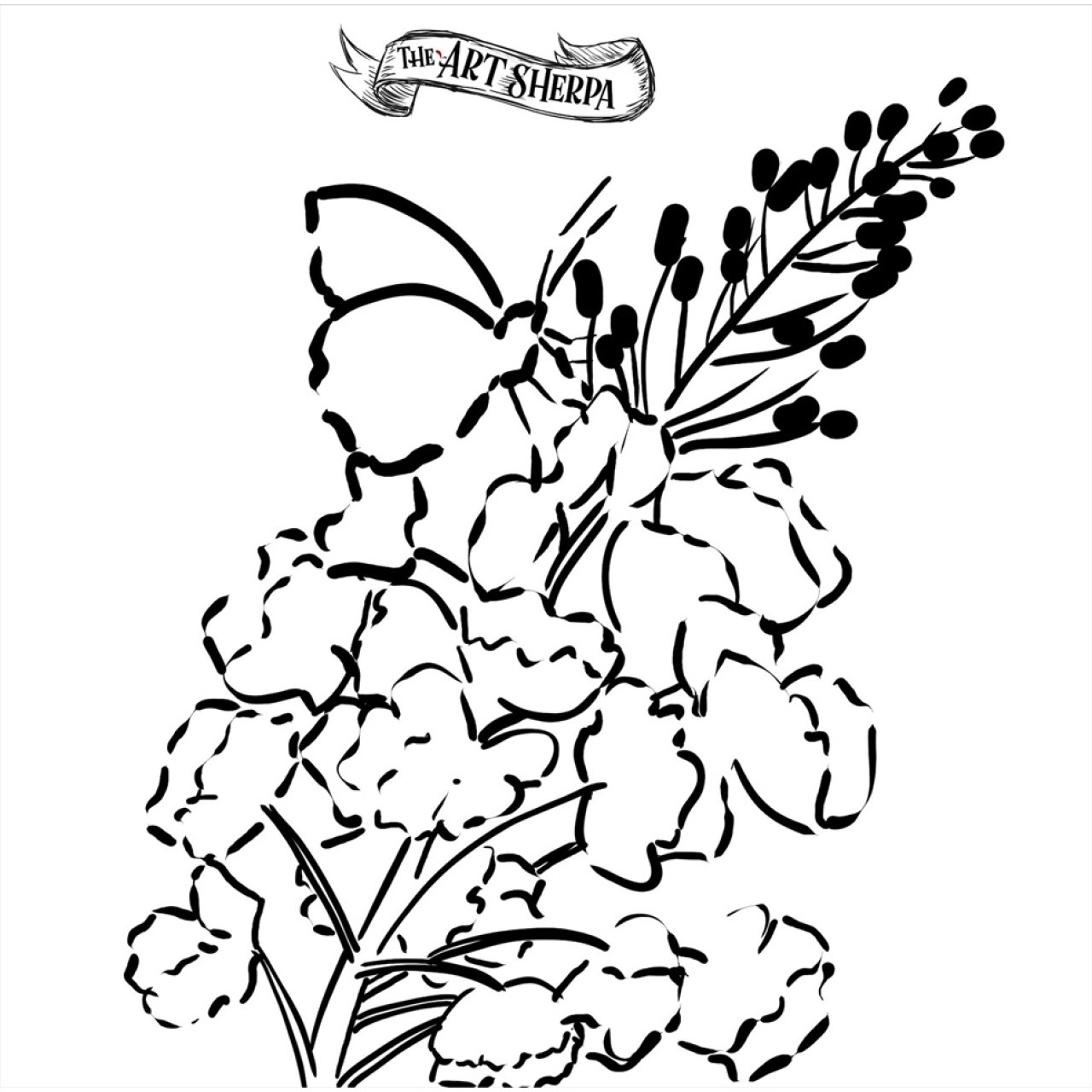 Acrylic April 2022 Day 22 / Monarch Butterfly On Flower - The Art ...