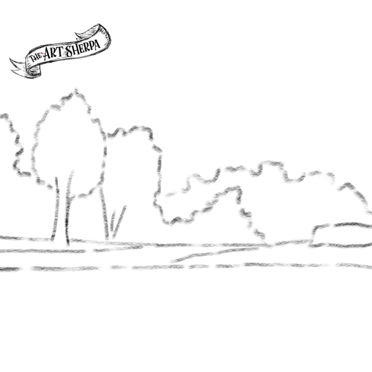 Wildflower Autumn Landscape Traceable - The Art Sherpa Community | The ...