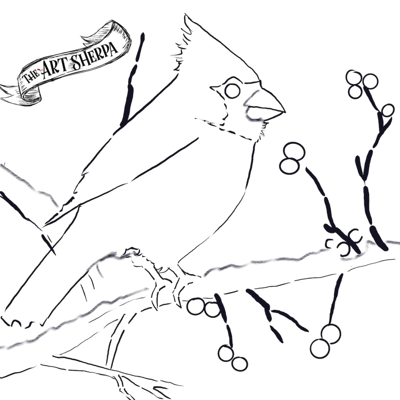 Red Cardinal Bird In Winter Traceable 2022 - The Art Sherpa Community ...