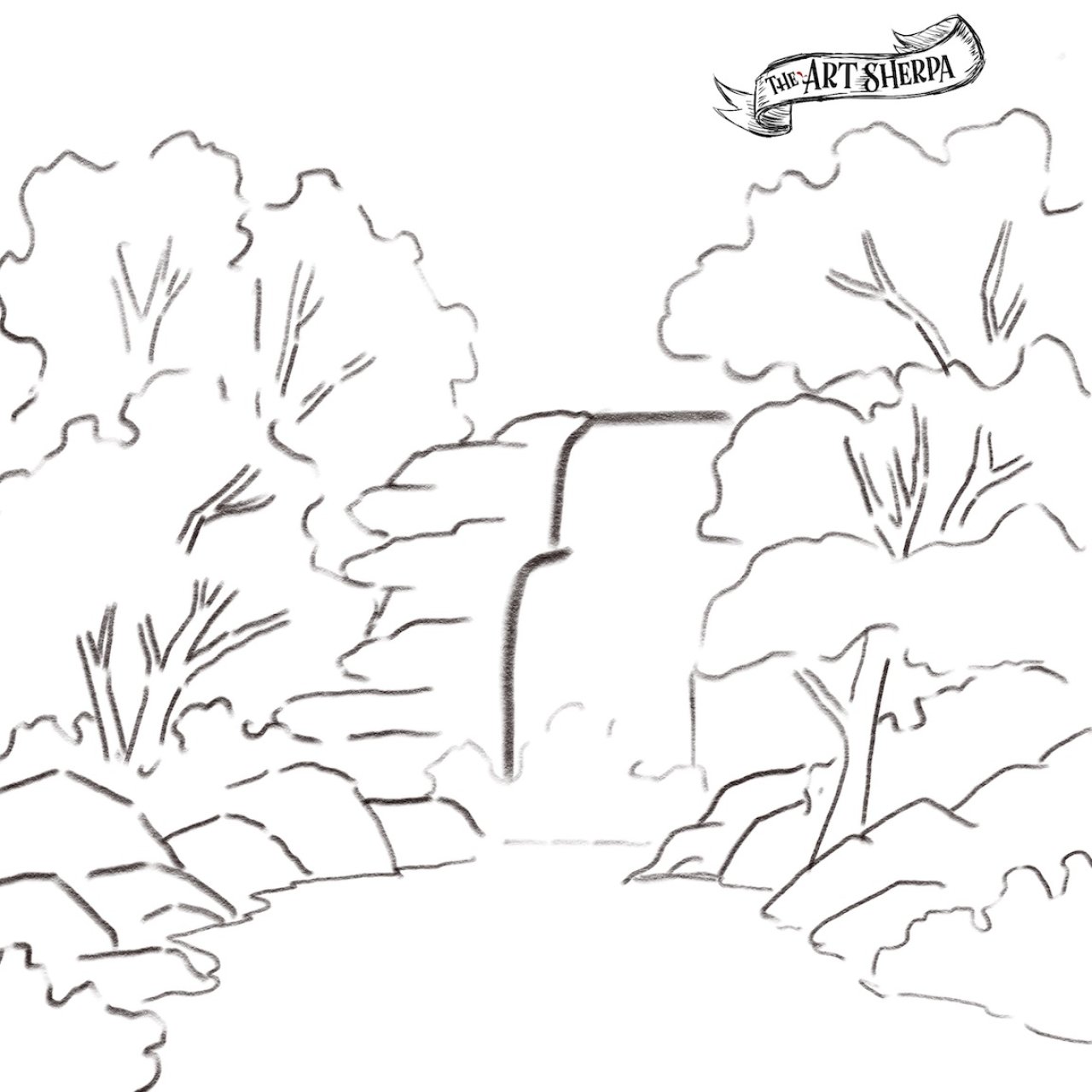 Easy Waterfall Traceable - The Art Sherpa Community | The Art Sherpa