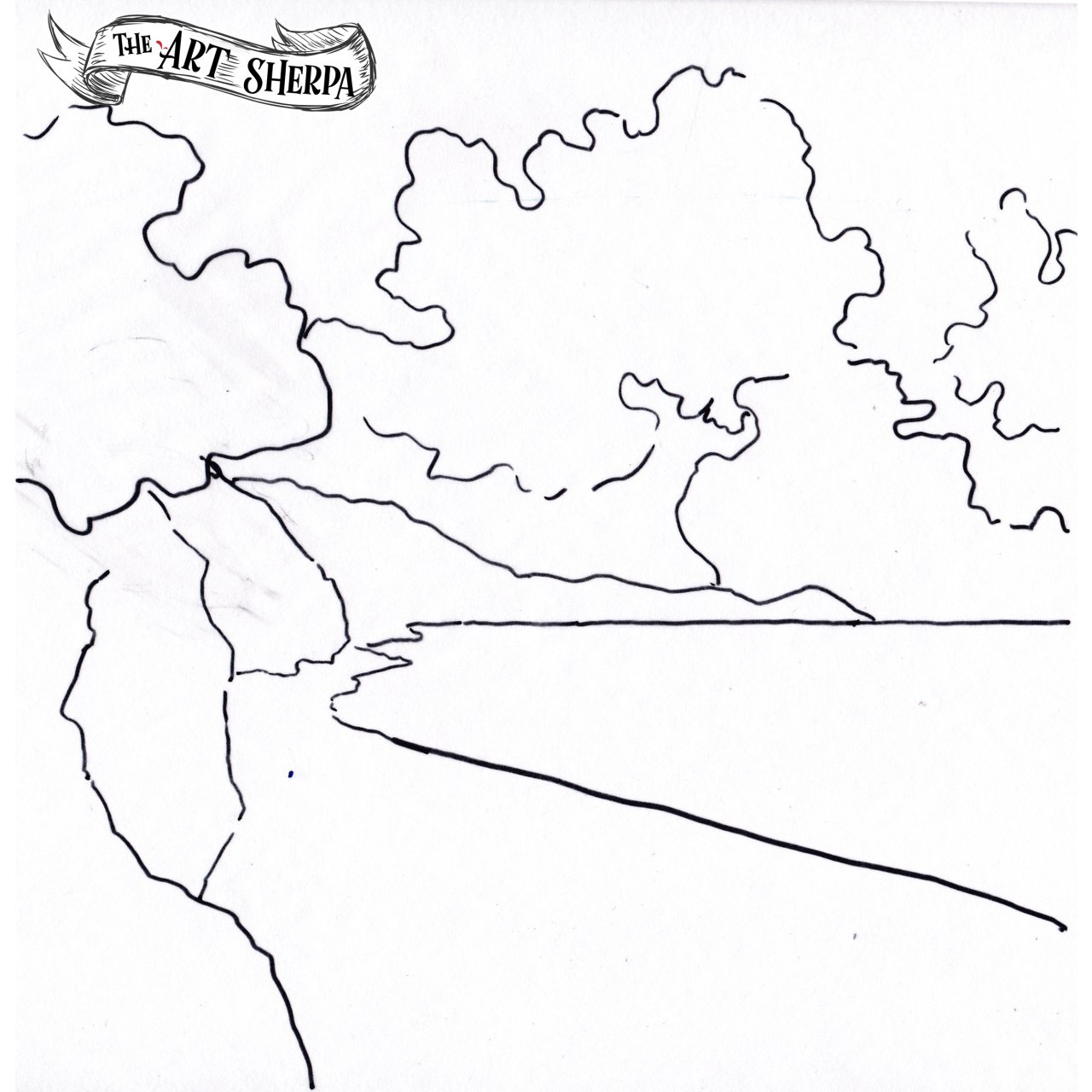 Beach Shore Acrylic April Traceable .Jpg - The Art Sherpa Community ...