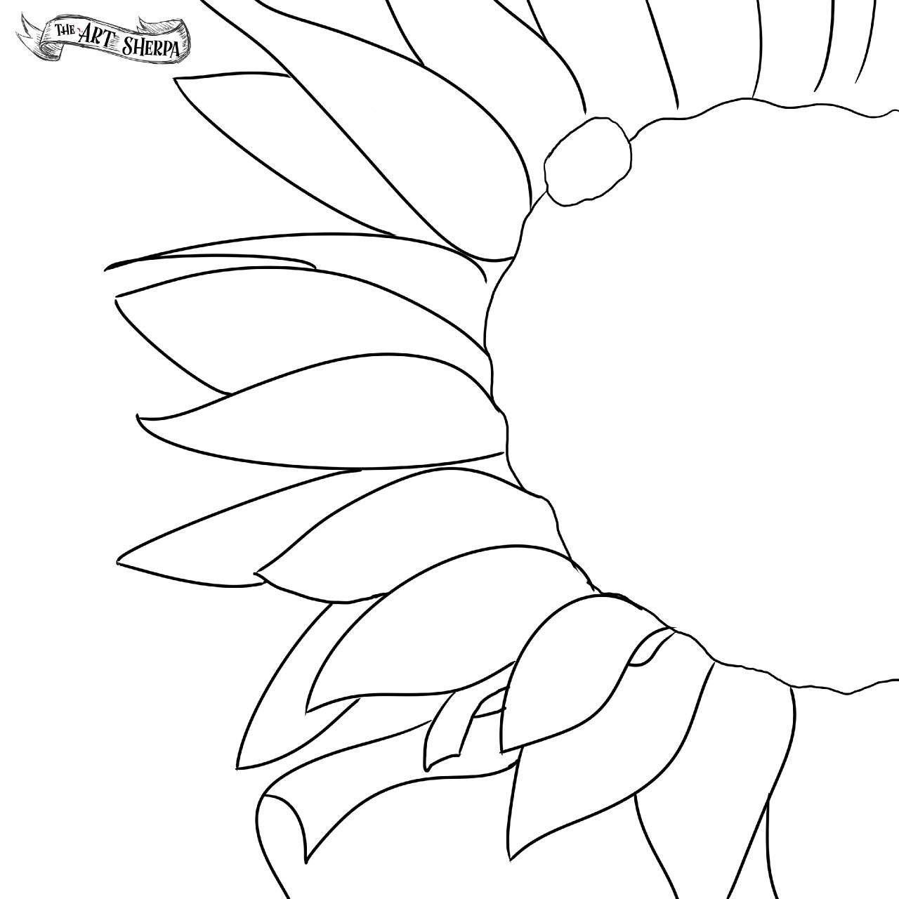 Acrylic April Sunflower Bee Trace Day 6.Jpg - The Art Sherpa Community ...