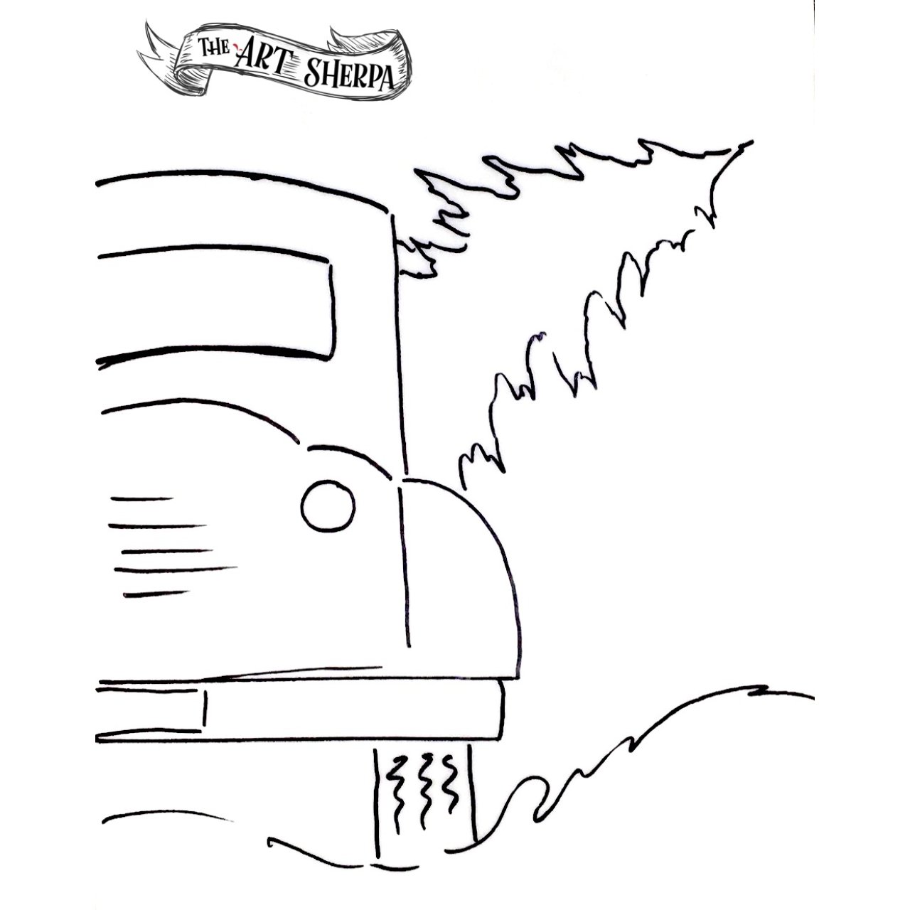 Old Red Farm Truck Christmas Vintage Traceable - The Art Sherpa ...