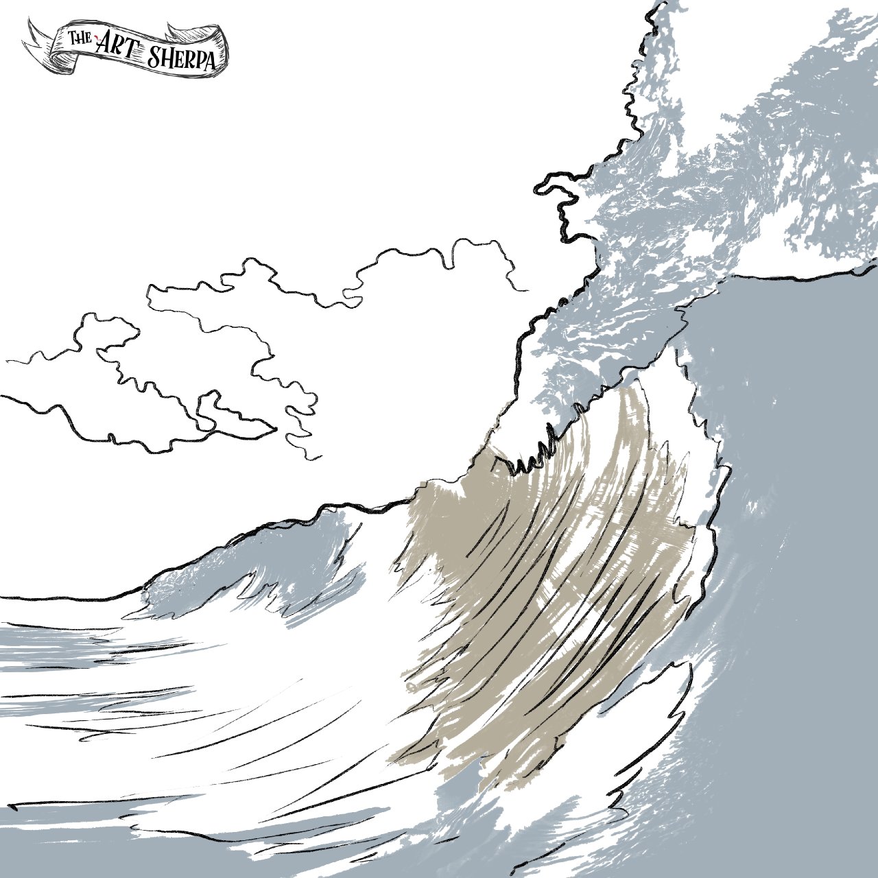 Crashing Wave Traceable .Jpg - The Art Sherpa Community | The Art Sherpa
