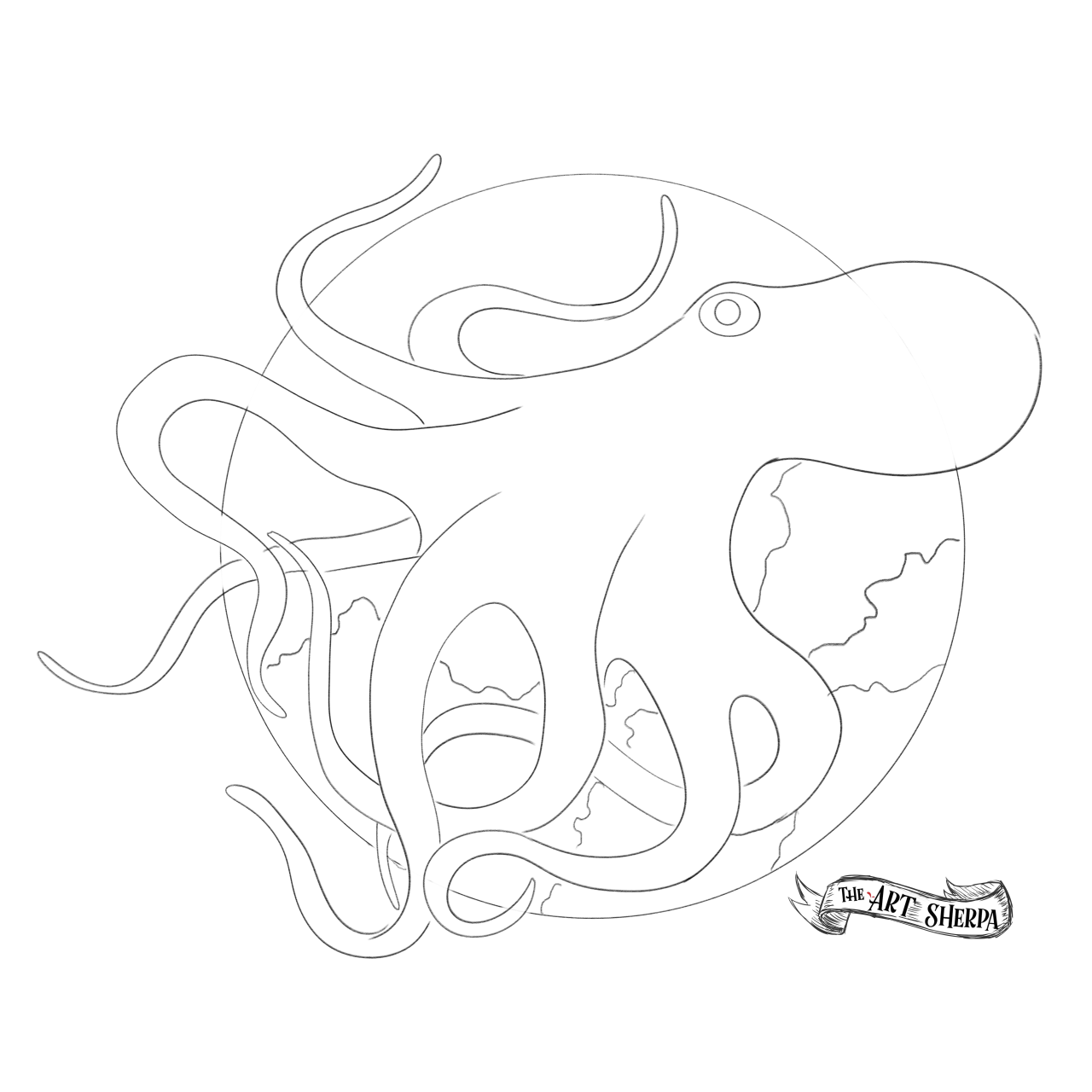 Watercolor Octopus Traceable - The Art Sherpa Community | The Art Sherpa