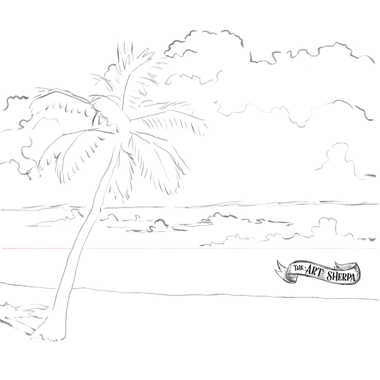 Realistic Palm Tree Traceable - The Art Sherpa Community | The Art Sherpa