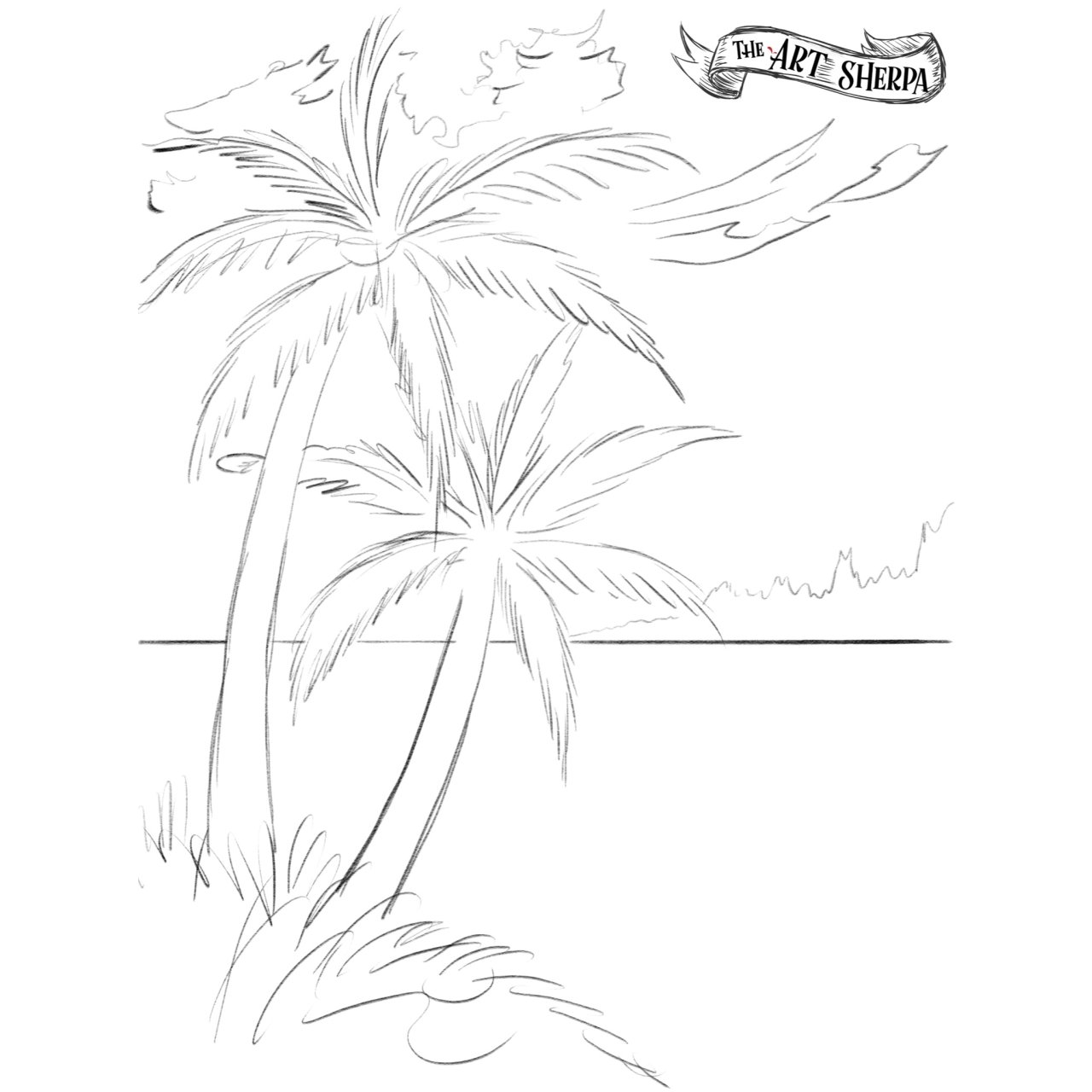 Palm Tree Traceable - The Art Sherpa Community | The Art Sherpa