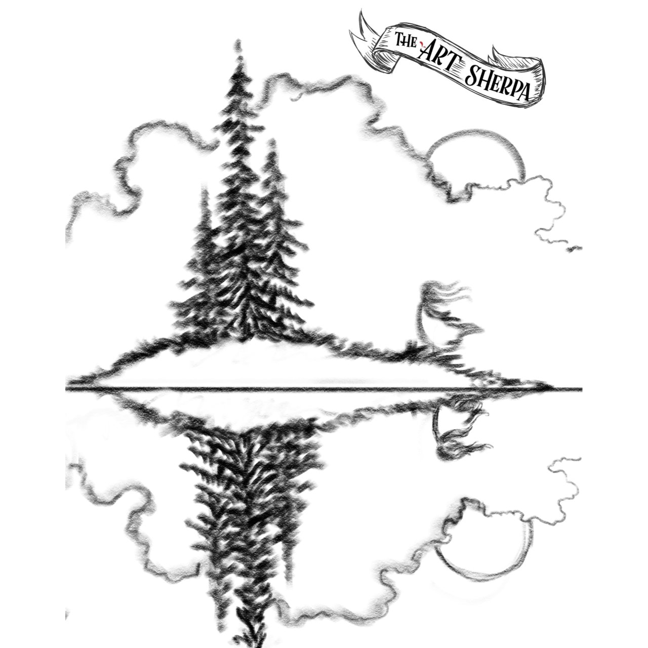 Pine Tree Island Traceable - The Art Sherpa Community | The Art Sherpa