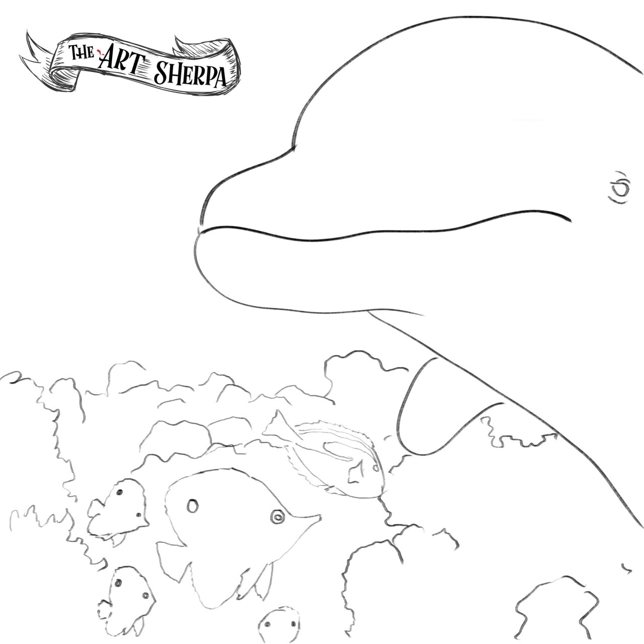 Coral Reef Dolphin - The Art Sherpa Community | The Art Sherpa