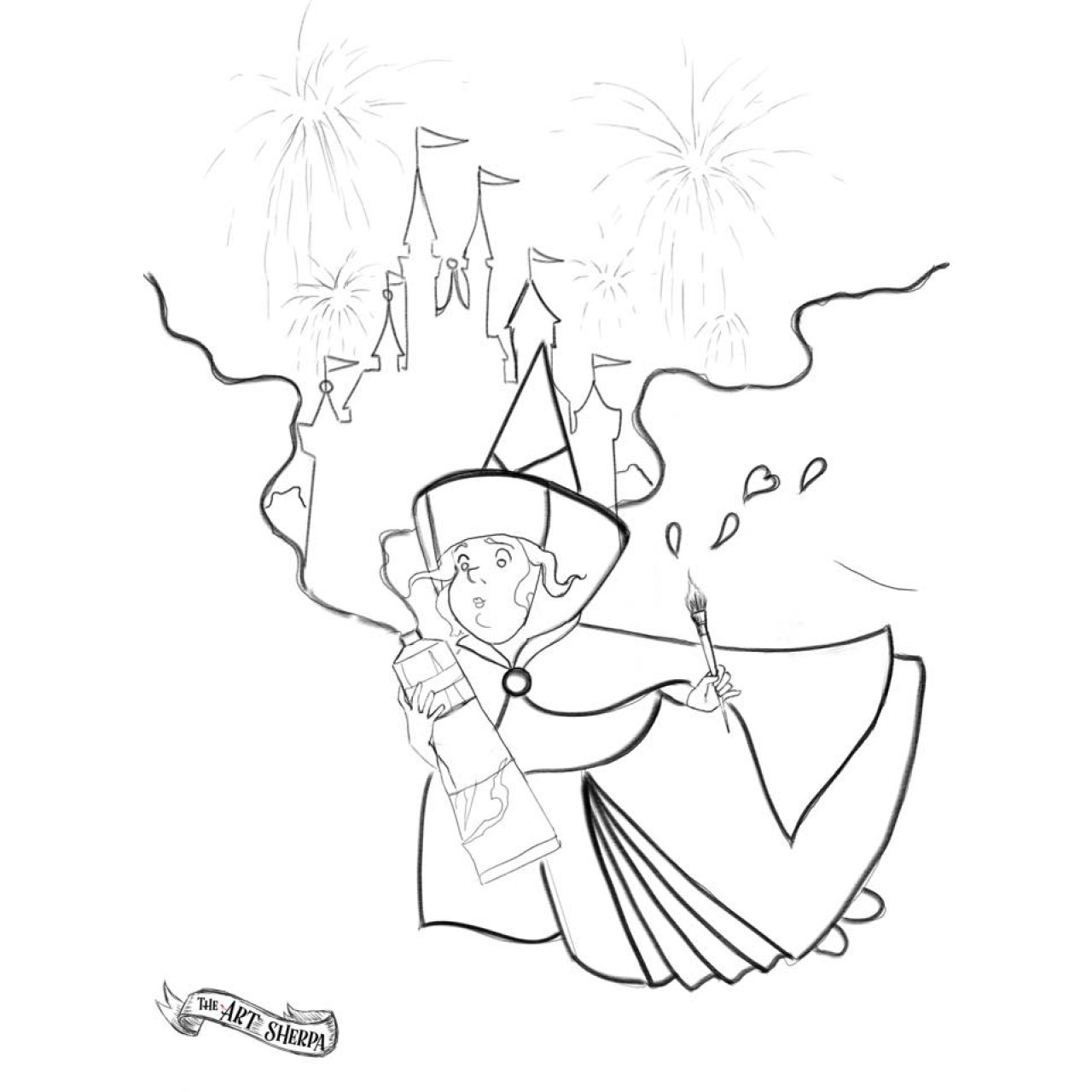 Fairy Art Mother Watercolor Traceable - The Art Sherpa Community | The ...