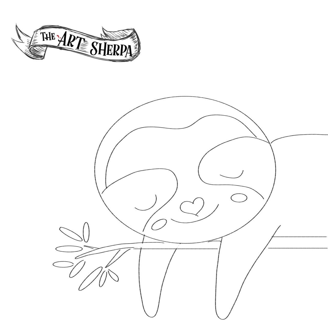 Cute Sloth With Flower Crown - The Art Sherpa Community | The Art Sherpa