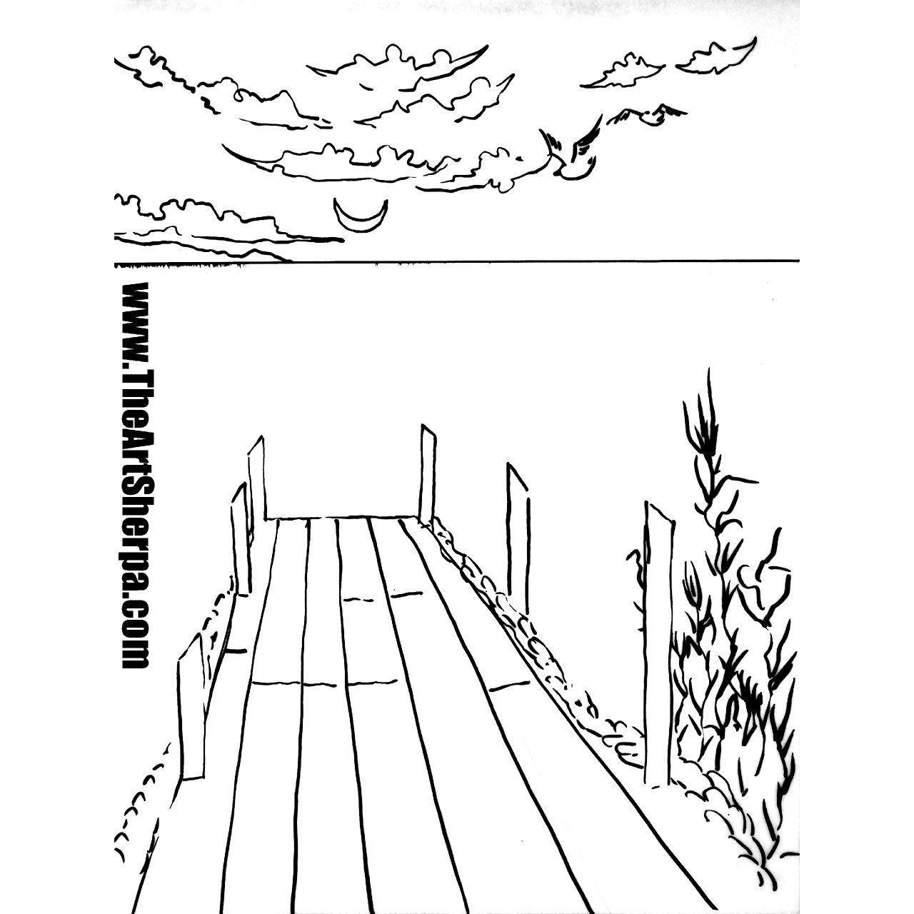 Sunset Over Water With Pier - The Art Sherpa Community | The Art Sherpa