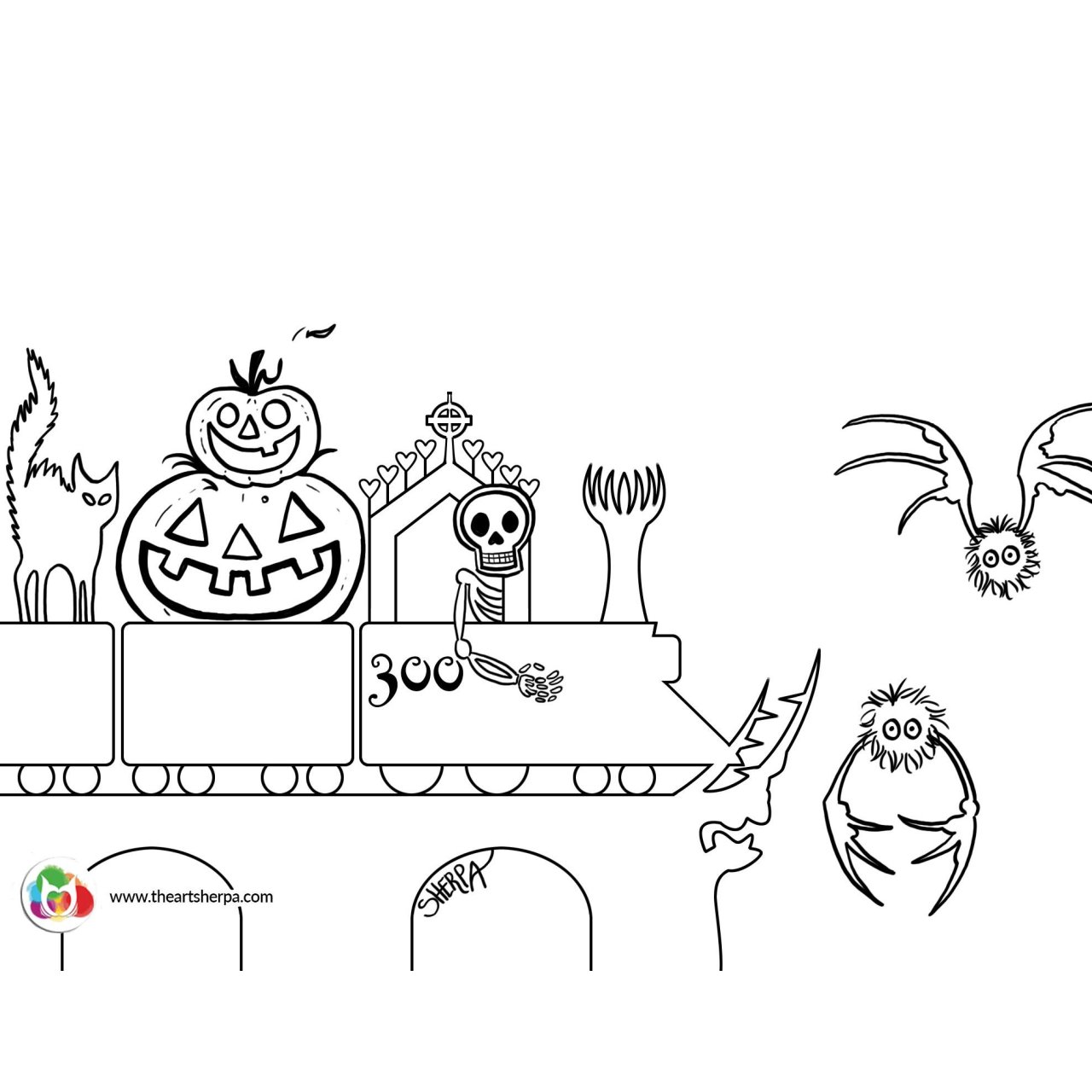 Spooky Train Tracable .Pdf - The Art Sherpa Community | The Art Sherpa