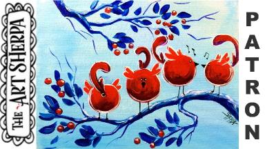 Patron Red Birds Having A Meet Up | The Art Sherpa